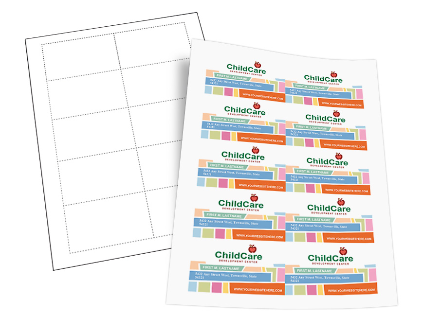 Word Business Card Templates For Avery Papers 10 Per Page 